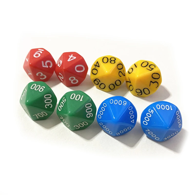 Dados D10 de 10 caras para juego DND, dados de juego de mesa de un solo ...