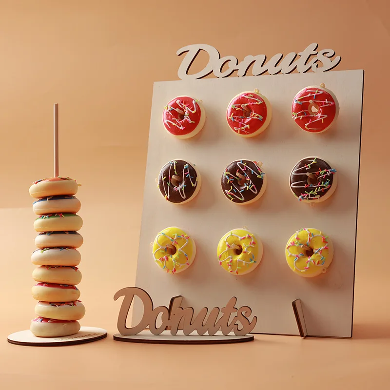 1pcs-Creative-Wooden-Donuts-Holder-Bar-Wall-Wedding-Birthday-Party ...