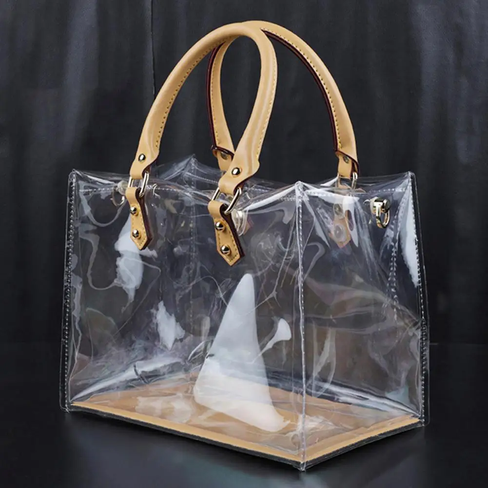 Clear-DIY-Tote-Bag-Handbag-Making-Kit-Waterproof-PVC-Transparent ...
