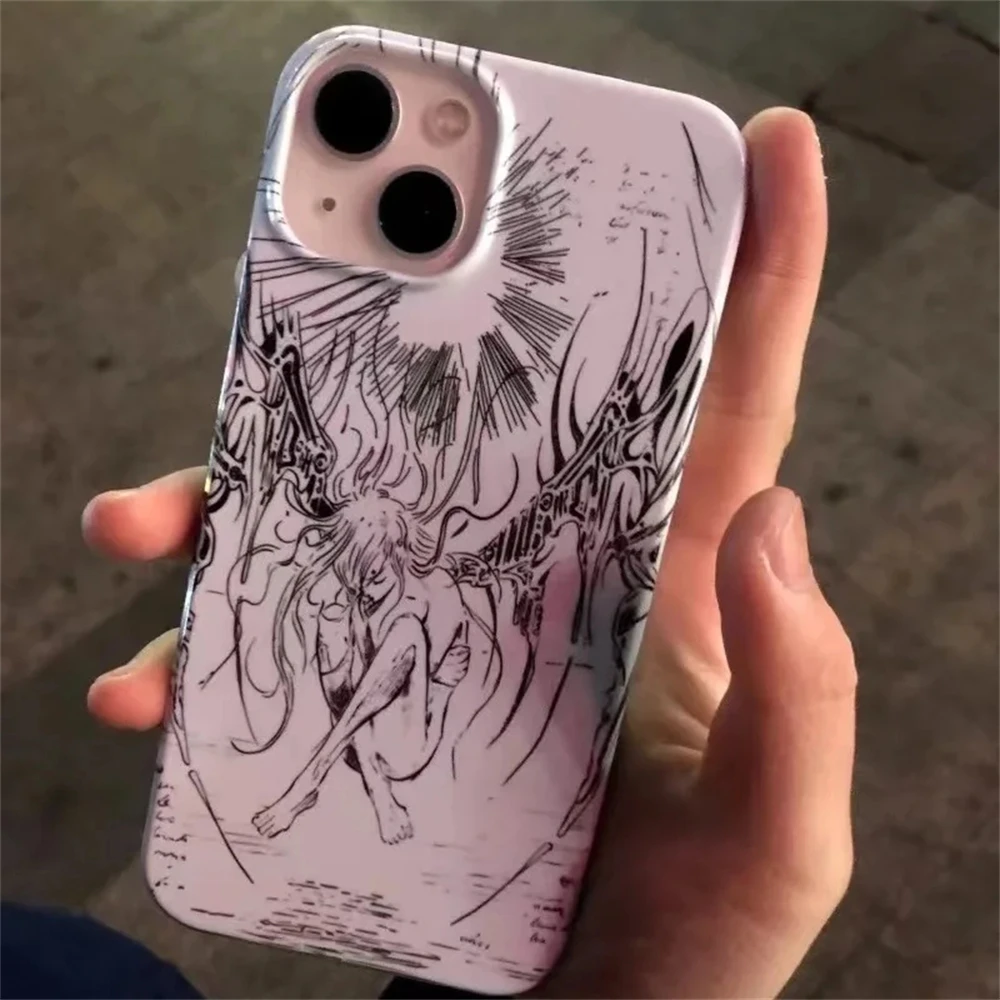 Aesthetic-Cool-Fallen-Angel-Silicone-Case-For-iPhone-15-14-13-Pro-Max ...