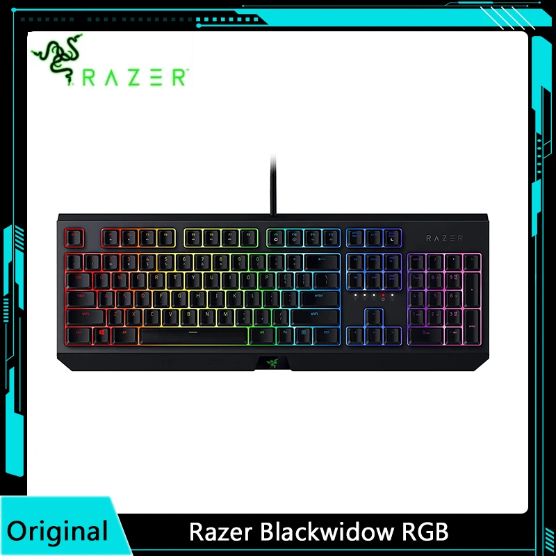 Razer blackwidow teclado mecânico jogos verde interruptores mecânicos ...