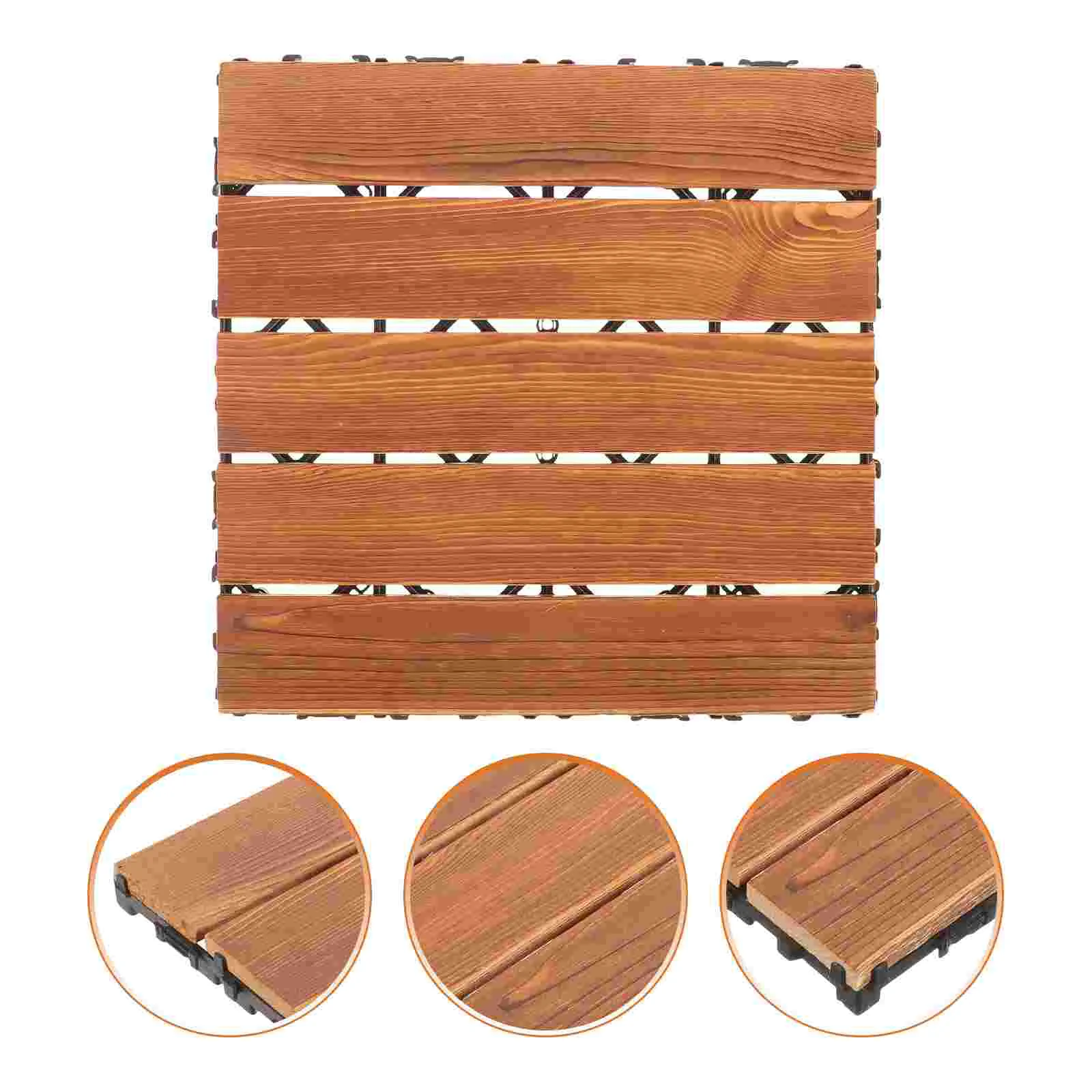 Carbonized-Solid-Wood-Balcony-Terrace-Floor-Tiles-Interlocking-Patio ...