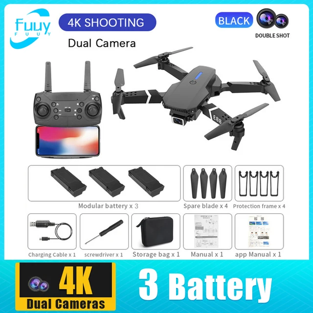 ⭐Drone professionnel E88 PRO, caméra grand Angle HD 4K, hauteur fixe - ️Store Drone France