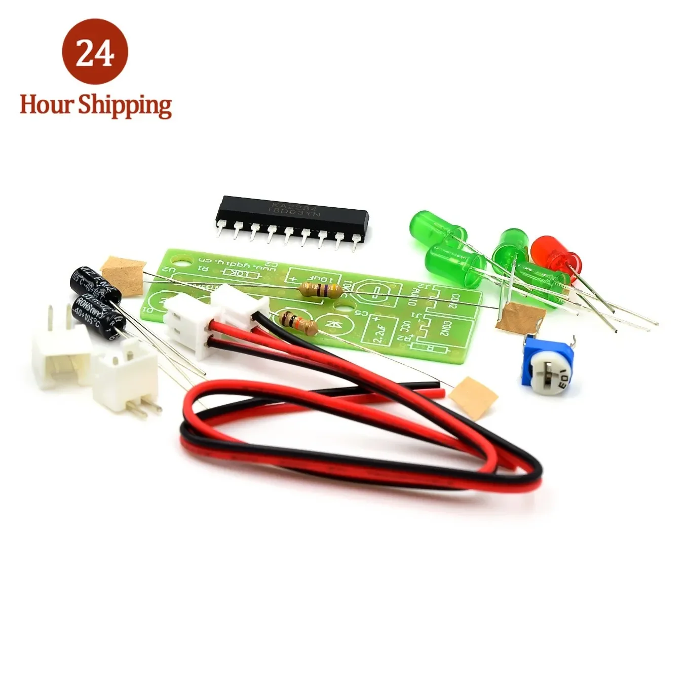 Electronic-Kit-Parts-5mm-RED-Green-LED-Level-Indicating-3-5-12V-KA2284 ...