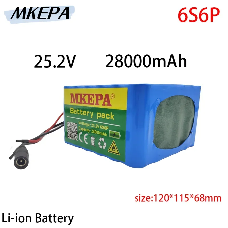 Large-Capacity-18650-24V-28Ah-Battery-Pack-BMS-6S6P-25-2V-E-Bike ...