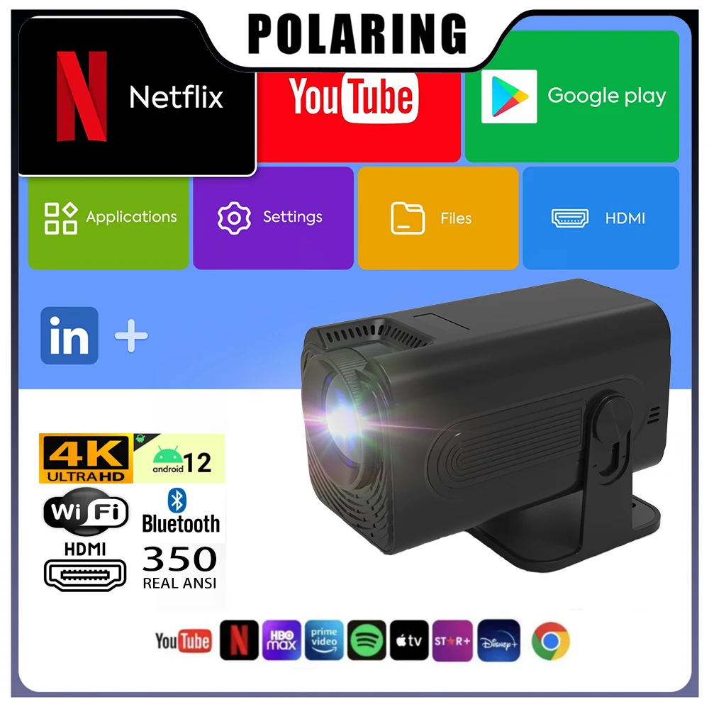Polaring-P50-Android-Projector-Amlogic-950S-5G-Wifi-BT-350Ansi-Cinema ...