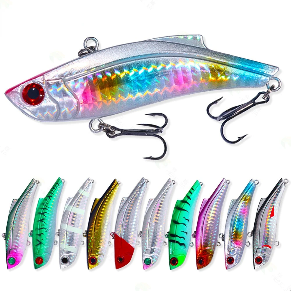 1pcs Long Casting Rattlin Hard Fishing Lure 9cm 28g Winter VIB Rattlin Hook Fishing Sinking ...