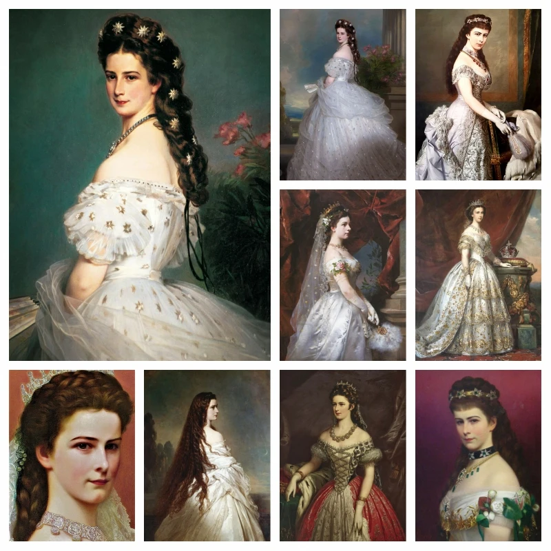 Bavaria-Princess-Sissi-Portrait-By-Franz-Diamond-Painting-Empress ...