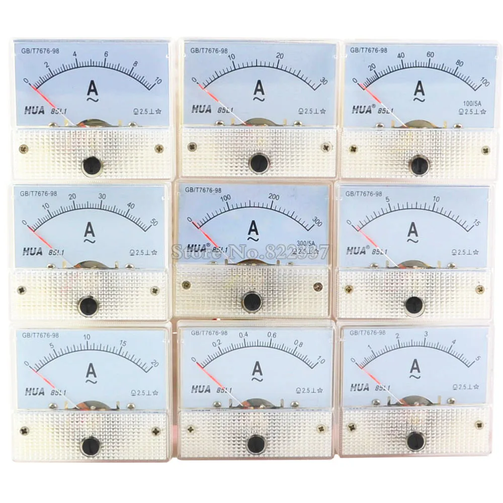 85L1-A-AC-Amp-Meters-Analog-Meter-Panel-Measuring-Range-75A-5A-10A-15A ...