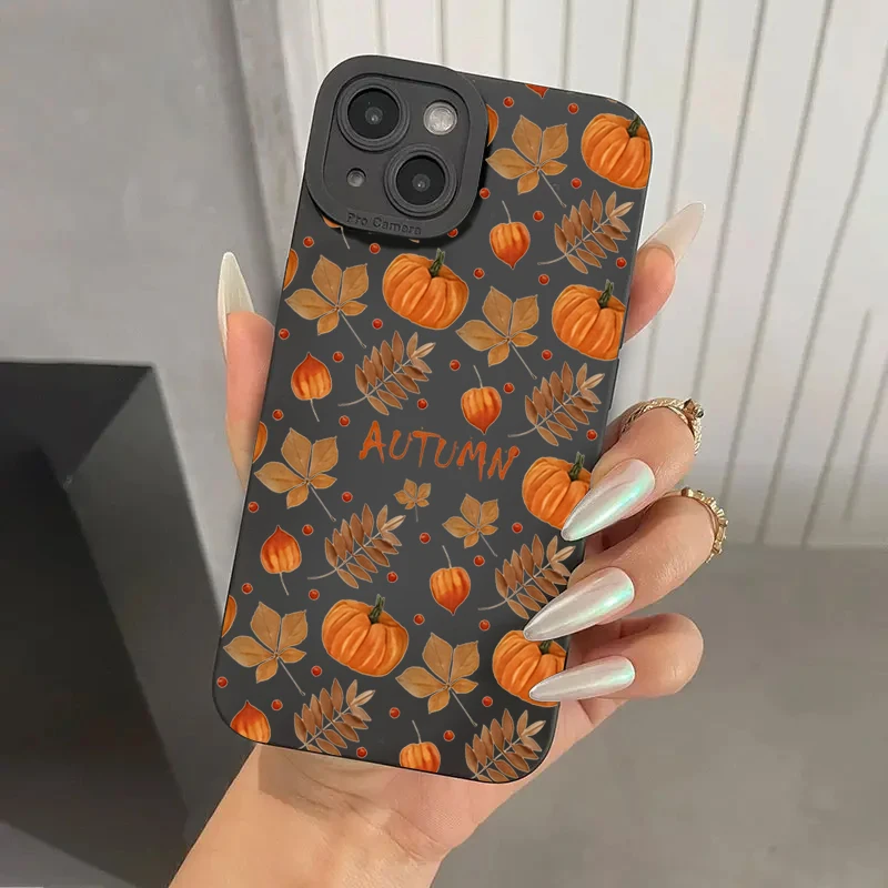 Vintage Maple Leaf Pattern Soft Phone Case - Retro Autumn Design Cover ...