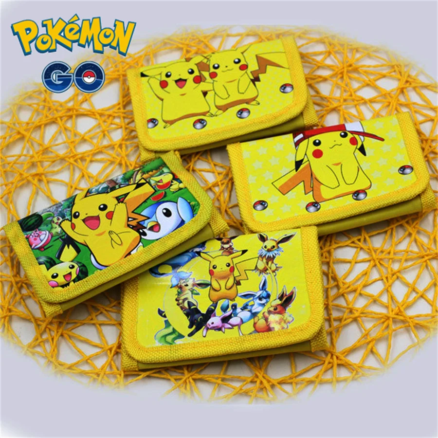 Pokemon Children's Wallet Boy And Girl Pikachu Character Three-fold ...
