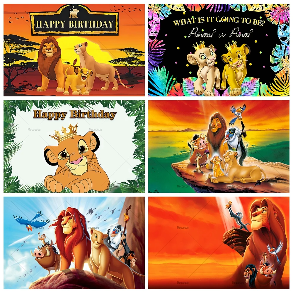 Simba-Lion-King-Custom-Background-Forest-Children-Birthday-Beast-Party ...