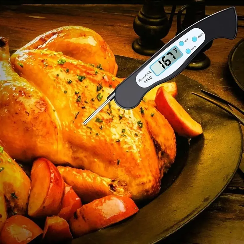 Food Thermometer Digital Food Cooking BBQ Meat Fork Barbecue Probe ...
