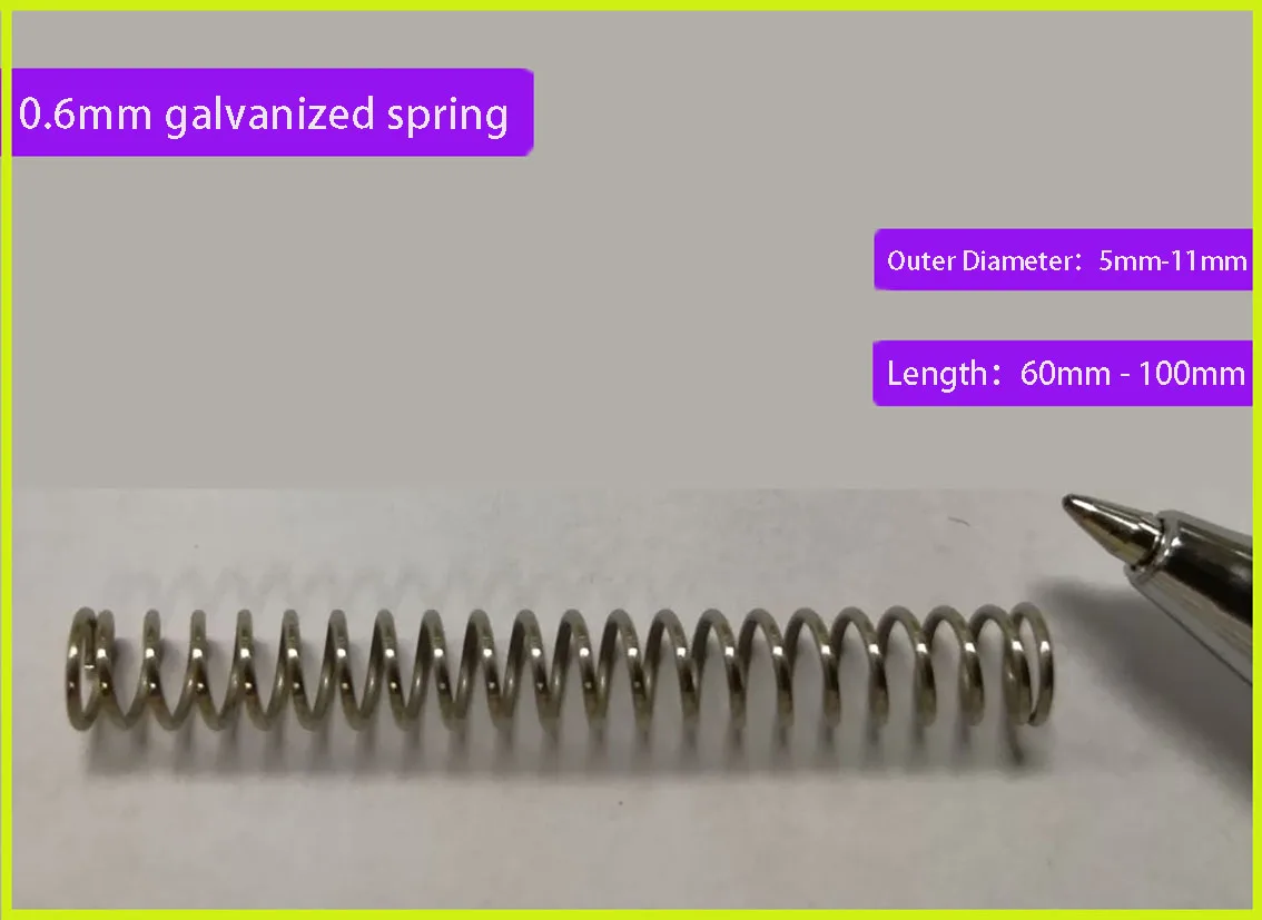 5PCS-Outer-Diameter-0-6mm-Galvanized-Y-shaped-Compression-Spring-Return ...