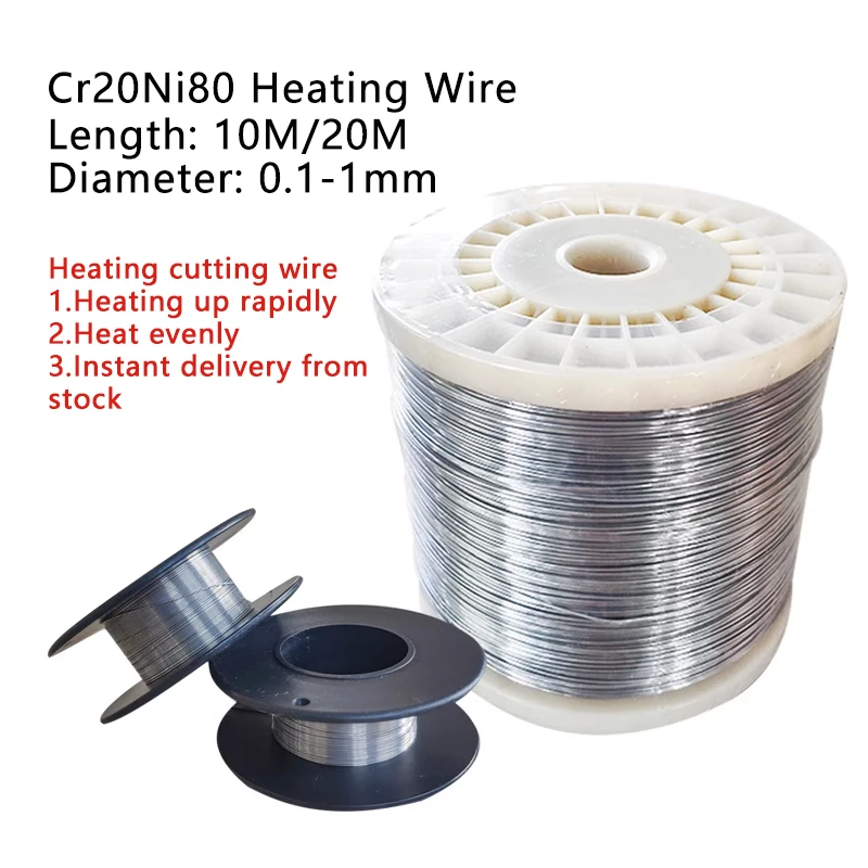10M/20M Cr20Ni80 Heating Wire 0.1-1mm Diameter Nichrome Wire Cutting ...