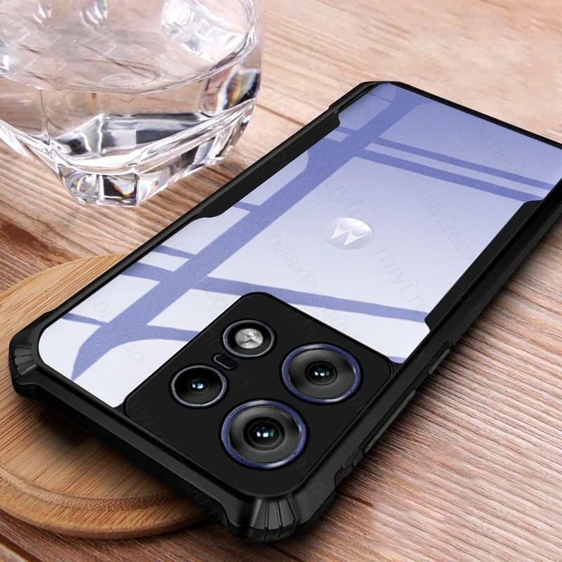 For-Motorola-Edge-50-Pro-5G-Case-Acrylic-Clear-Back-Cover-Moto-Rola ...