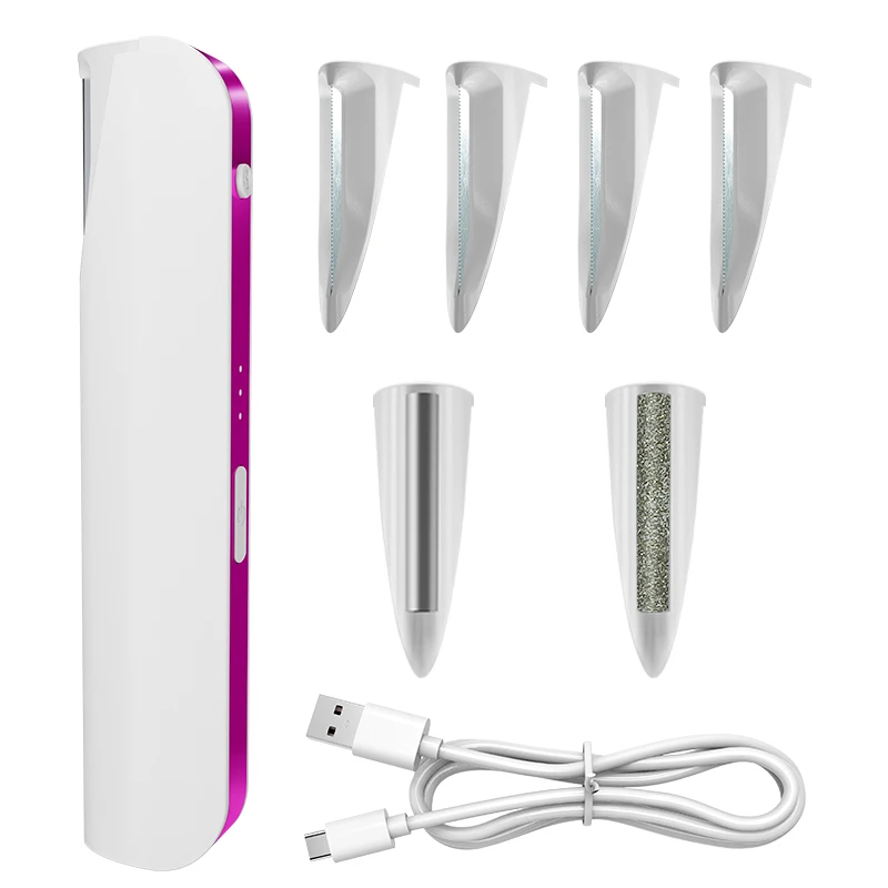 Electric Face Dermaplane Razor Dermaplaning Tool with 6 Refill Blades ...