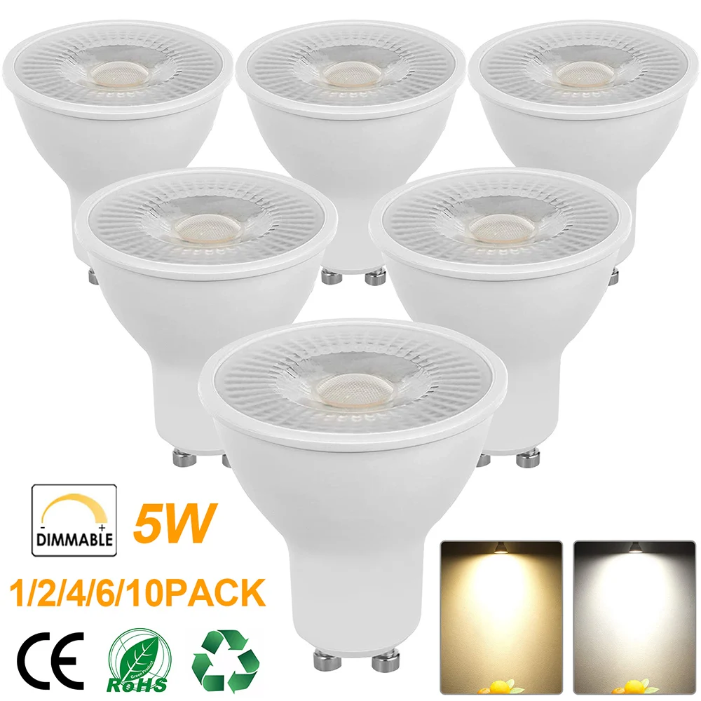 GU10-5W-LED-Track-Light-Bulbs-500LM-Dimmable-Indoor-Home-Lighting ...