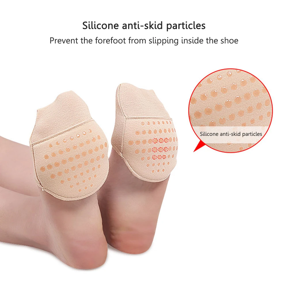 Silicone-Toe-Topper-Socks-Non-Slip-Toe-Half-Socks-Pain-Relief-Forefoot ...