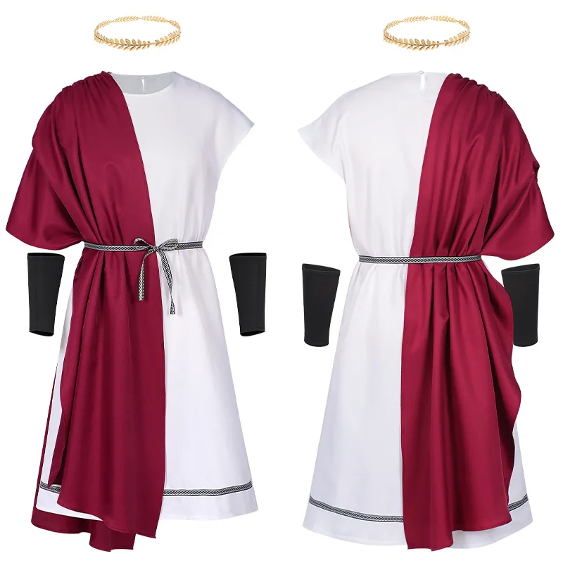 Adult Man Caesar Toga Caesar Emperor of Rome Costume Halloween Ancient ...