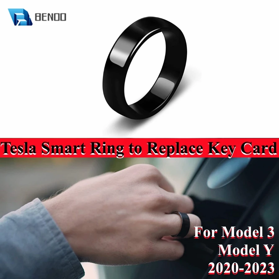 For-Tesla-Smart-Ring-Accessories-Ceramic-Ring-for-Model-3-Model-Y-2020 ...