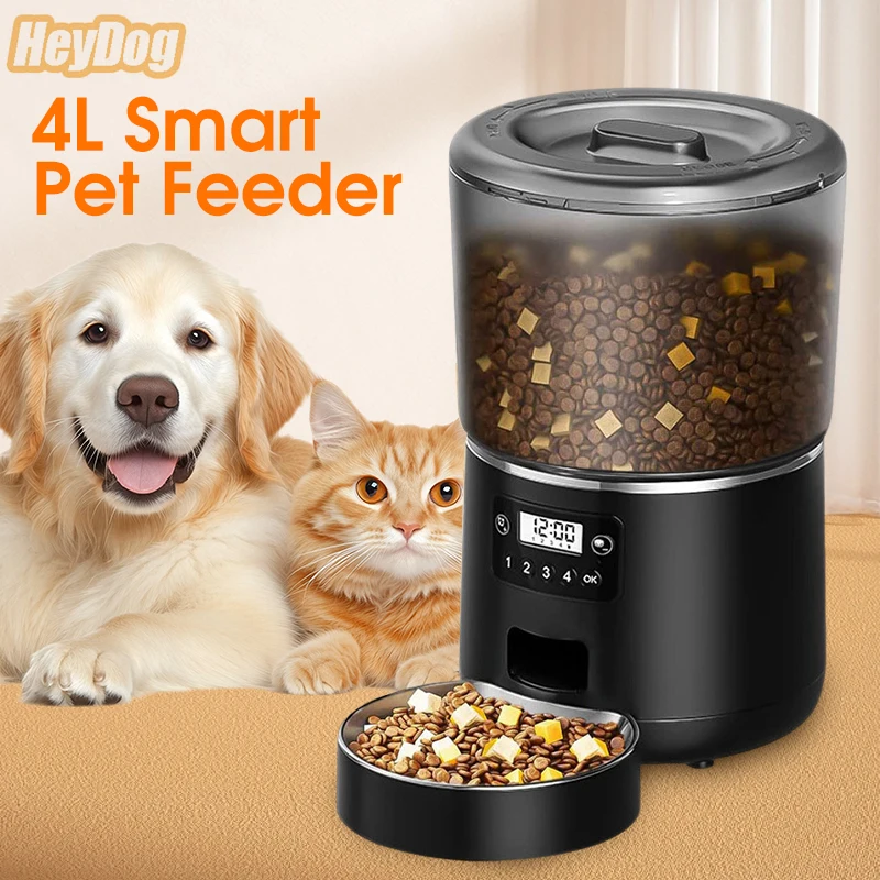 Pet Dog Automatic Feeder 4L Remote APP Timed Quantitative WIFI ...