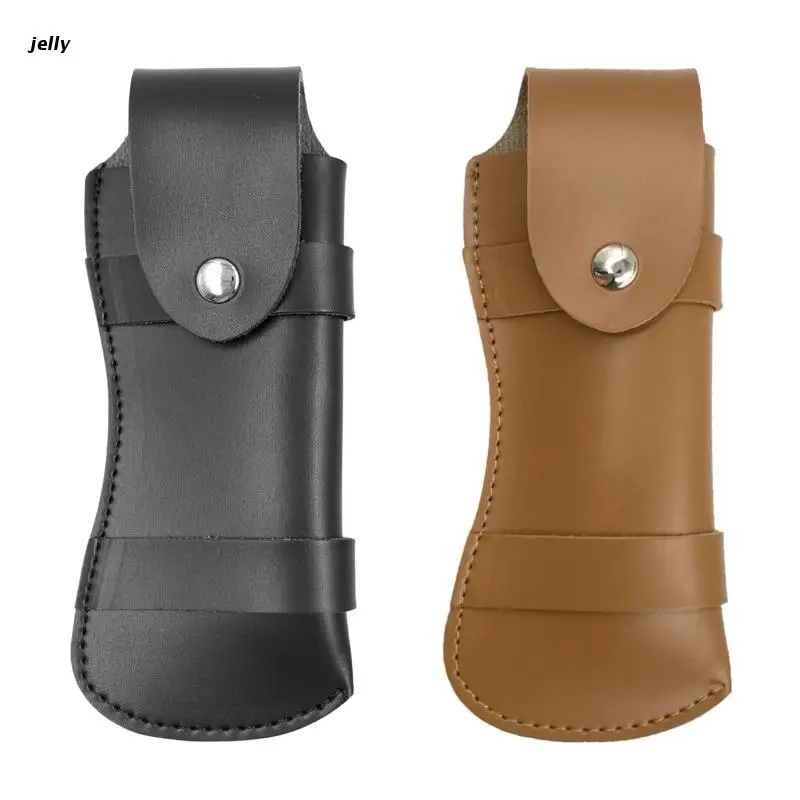 448C-Horizontal-Carry-Knife-Pouch-Belt-Leather-Folding-Knife-Snap-Case ...