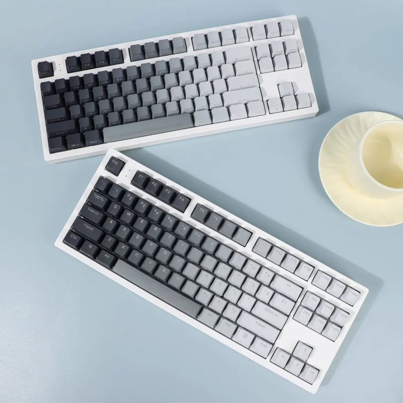 134-Teclas-Preto-Branco-Gradiente-Keycaps-para-Teclado-Mec-nico-OEM ...