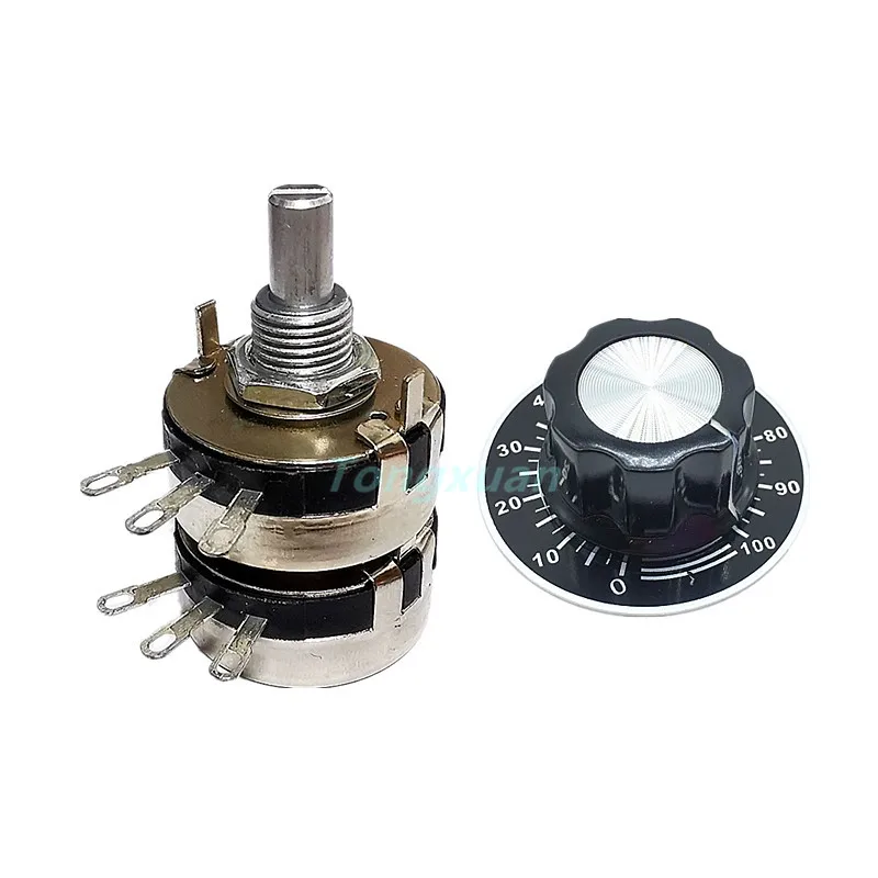 1pc-WTH118-2W-Duplex-Single-Turn-Potentiometer-6Pins-1K-2-2K-4-7K-10K ...