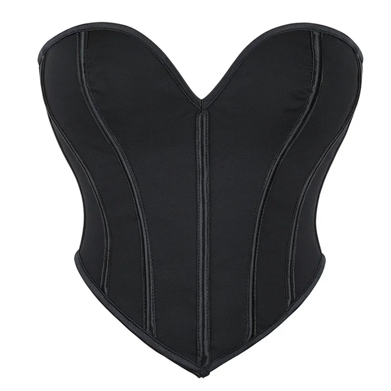 Women-Fashion-Overbust-Corset-Top-Lace-Up-Plastic-Boned-Corsets-and ...