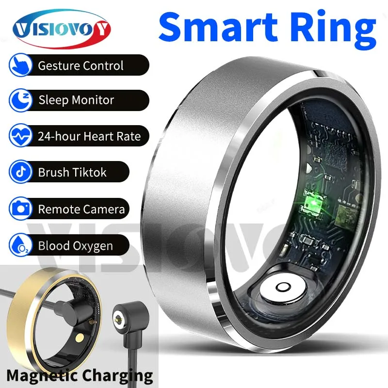 2024-New-Smart-Ring-Bluetooth-Link-Men-Women-Aluminum-Alloy-Case-Sleep ...