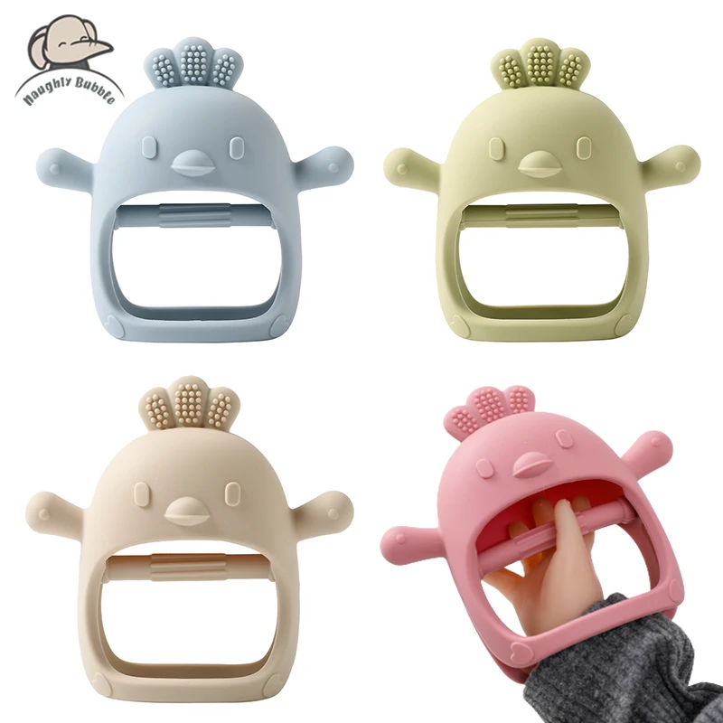 Baby Teether Gloves Pacifier Kids Teething Silicone Newborn Dental Care ...