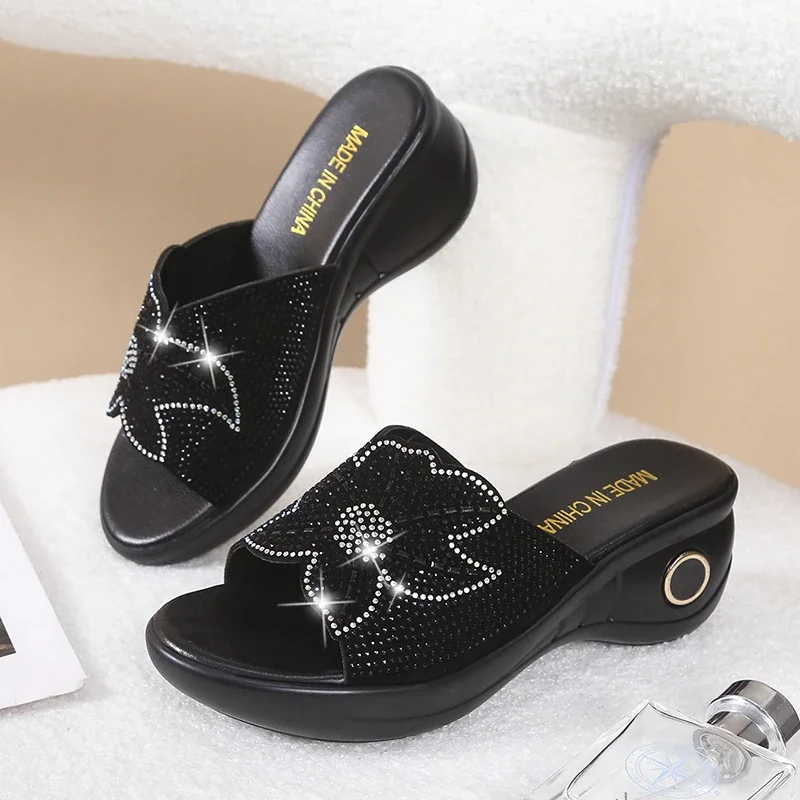 Women-s-Open-Toe-Slippers-Rhinestone-Crystals-Decor-Air-Mesh-2022 ...