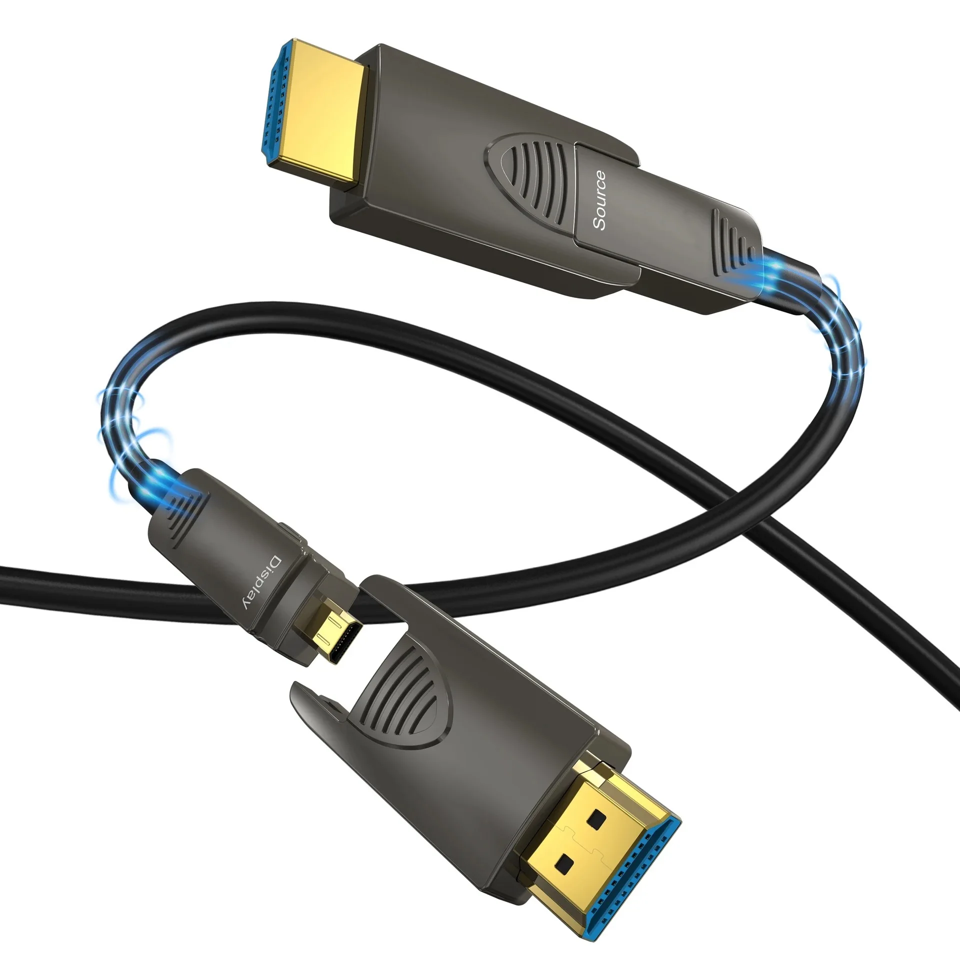 Detachable Fiber Optic Cable, 8K HDMI 2.1, Type A +, Type D, 8K @ 60Hz ...