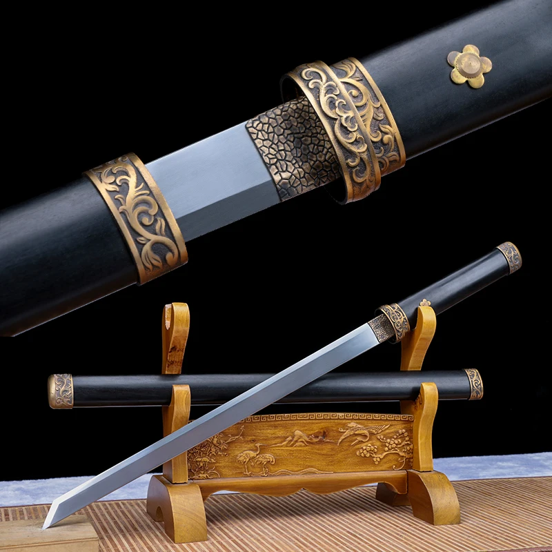 Ebony-Wood-Shirasaya-Sword-Chinese-Style-Brass-Fittings-Quality ...