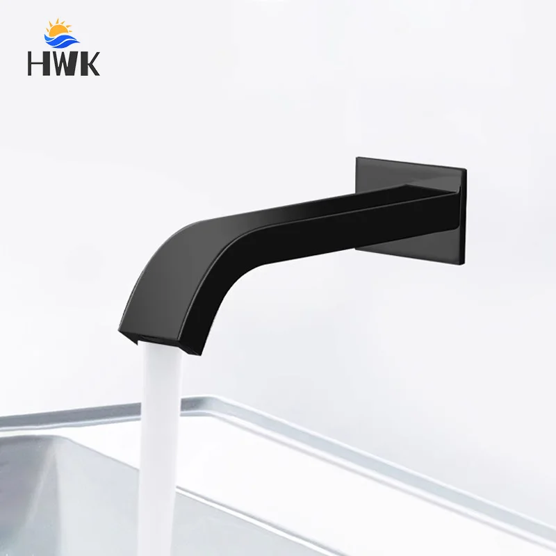 Black Wall Mounted Infrared Induction Basin Faucet.Cold Hot Water ...