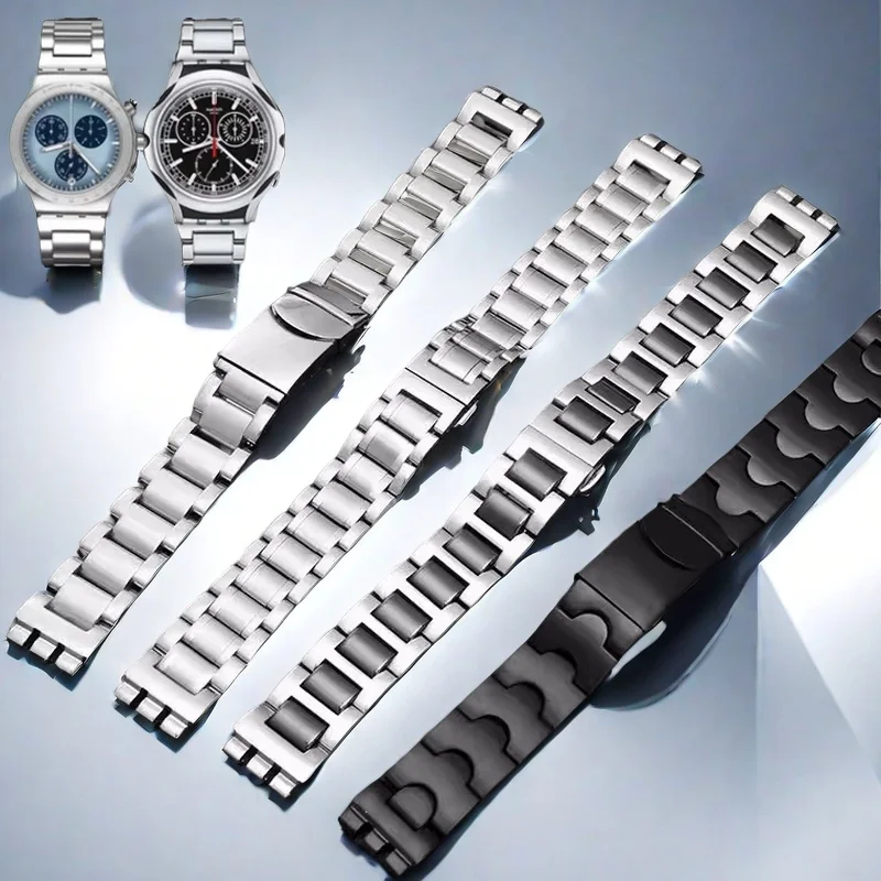 17mm 19mm 21mm Bracelet de montre en métal massif pour Swatch Ycs Yas ...