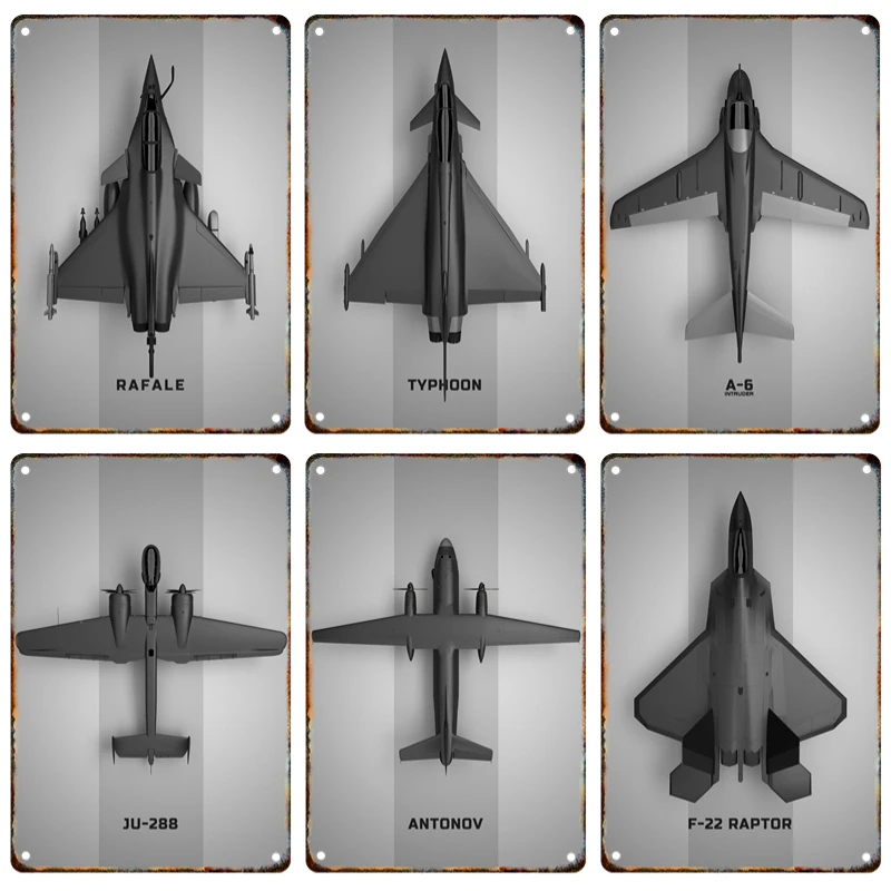 JU-288-Rafale-Military-Fighter-Tin-Painting-Metal-Signage-Aircraft ...