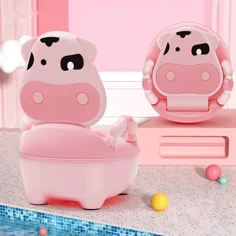 1Pcs-Children-s-Toilet-Baby-Potty-Urinal-Cartoon-Cows-Design-Portable ...