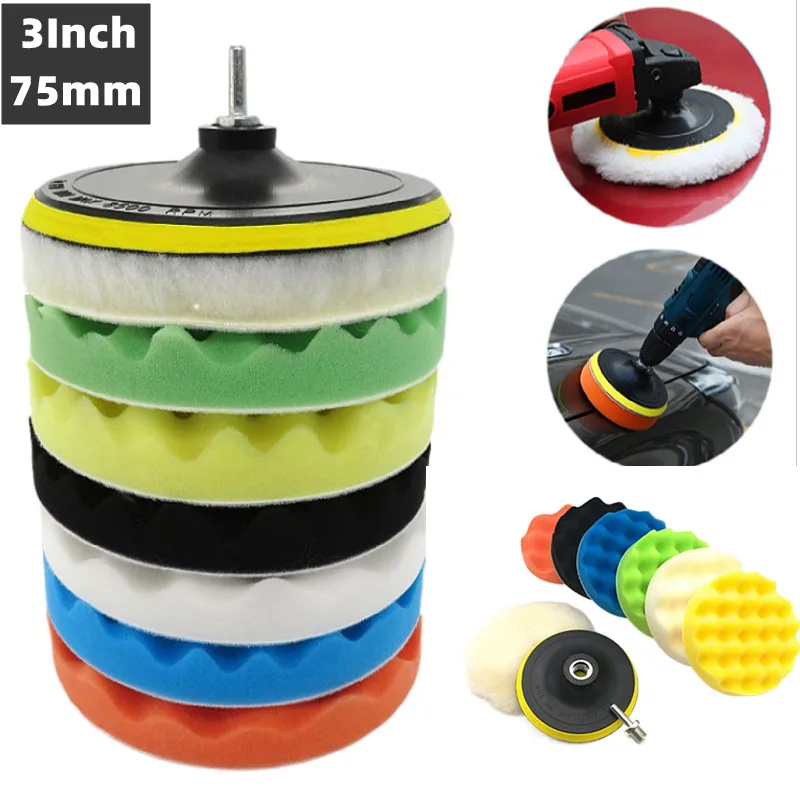9Pcs-3Inch75MM-Car-Polishing-Pads-Kit-Clean-Sponge-Waxing-Buffing-Pad ...