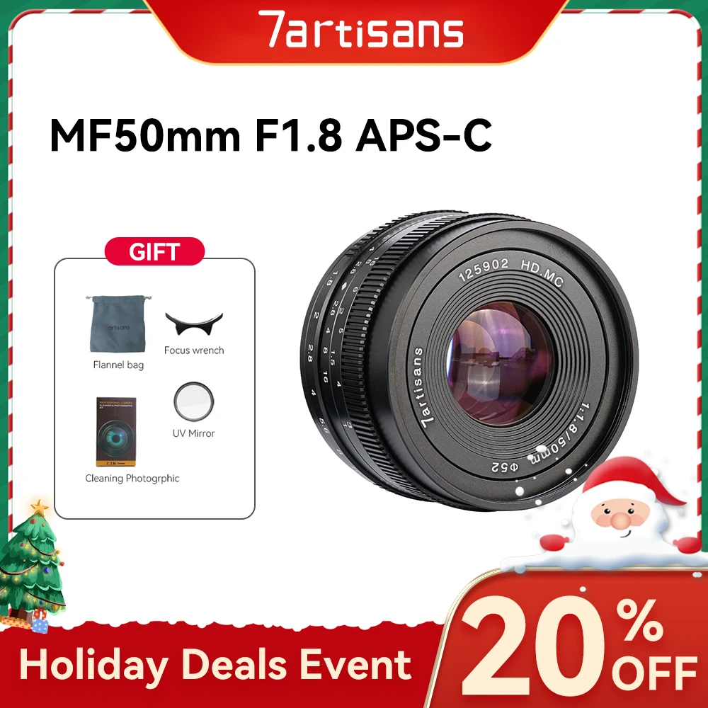 7artisans 7 Artisans 50mm F1.8 Large Aperture Portrait Mf Prime Lenses ...