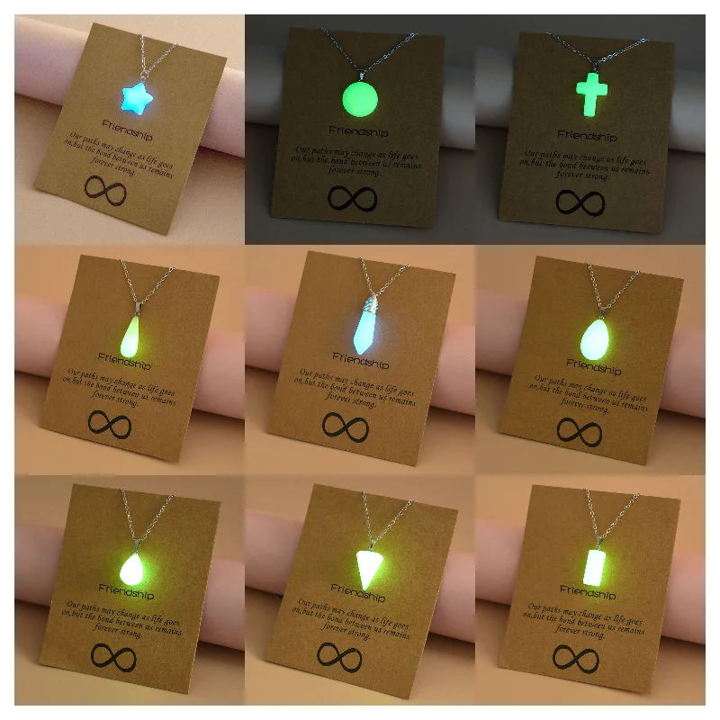 Stones Natural Crystals Necklaces | Luminous Glowing Necklace | Stone ...