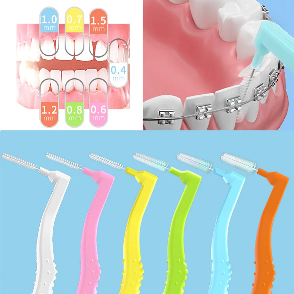 10-5PCS-L-Shape-Push-Pull-Interdental-Brush-Orthodontic-Toothpick-Teeth ...