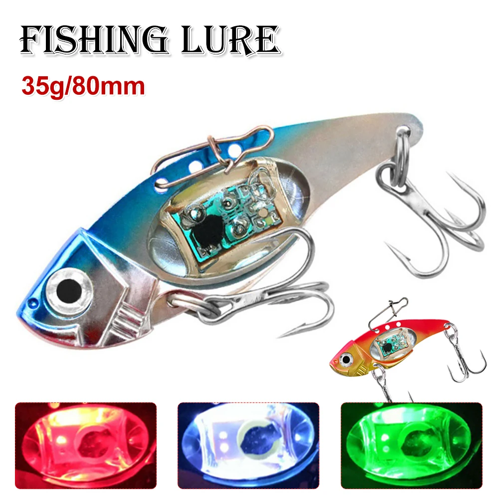 Fishing Lure Multicolor Led Flash With Hook Underwater Attracting Fish ...