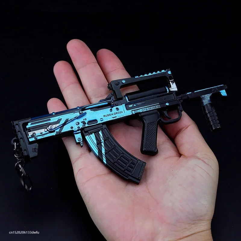 Modelo-miniatura-Toy-Pistol-Gun-Assault-Rifle-Metal-Submachine-Chaveiro ...