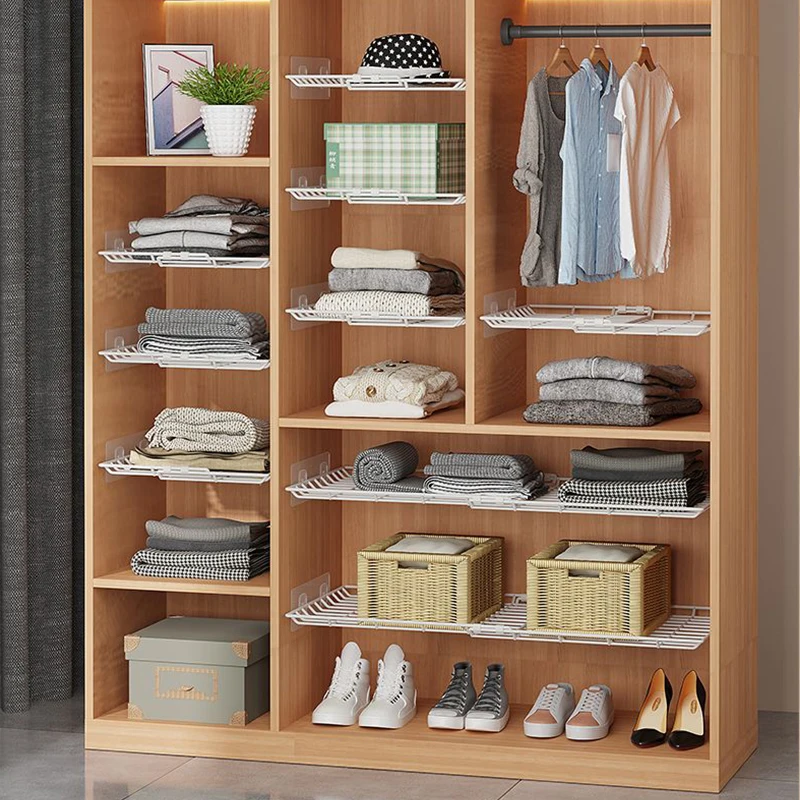 Adjustable Closet Organizer Storage Shelf Wall Mounted Rack Cabinet ...