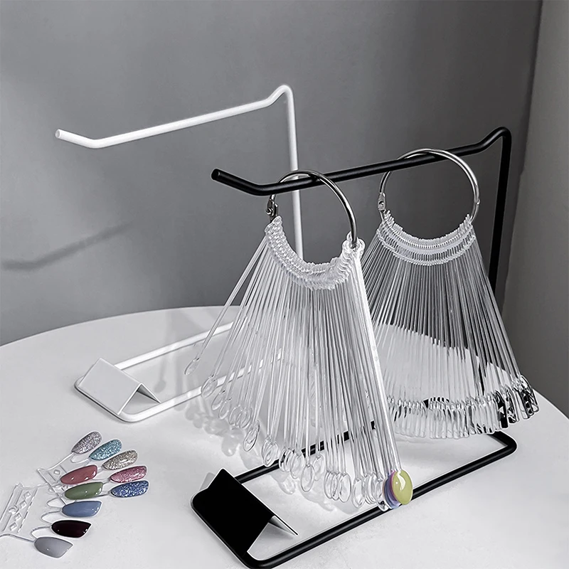 False-Nail-Art-Color-Card-Display-Stand-Gel-Polish-Template-Fan-Shape ...
