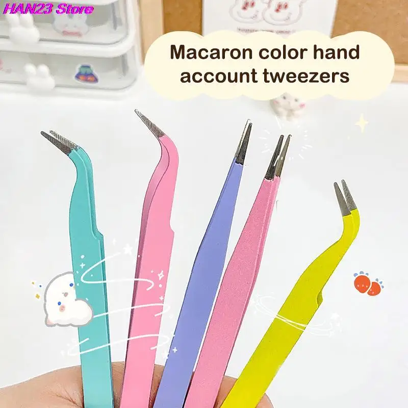 2Pcs-Candy-Color-Straight-Curved-Tweezers-Tool-For-Journal-DIY ...