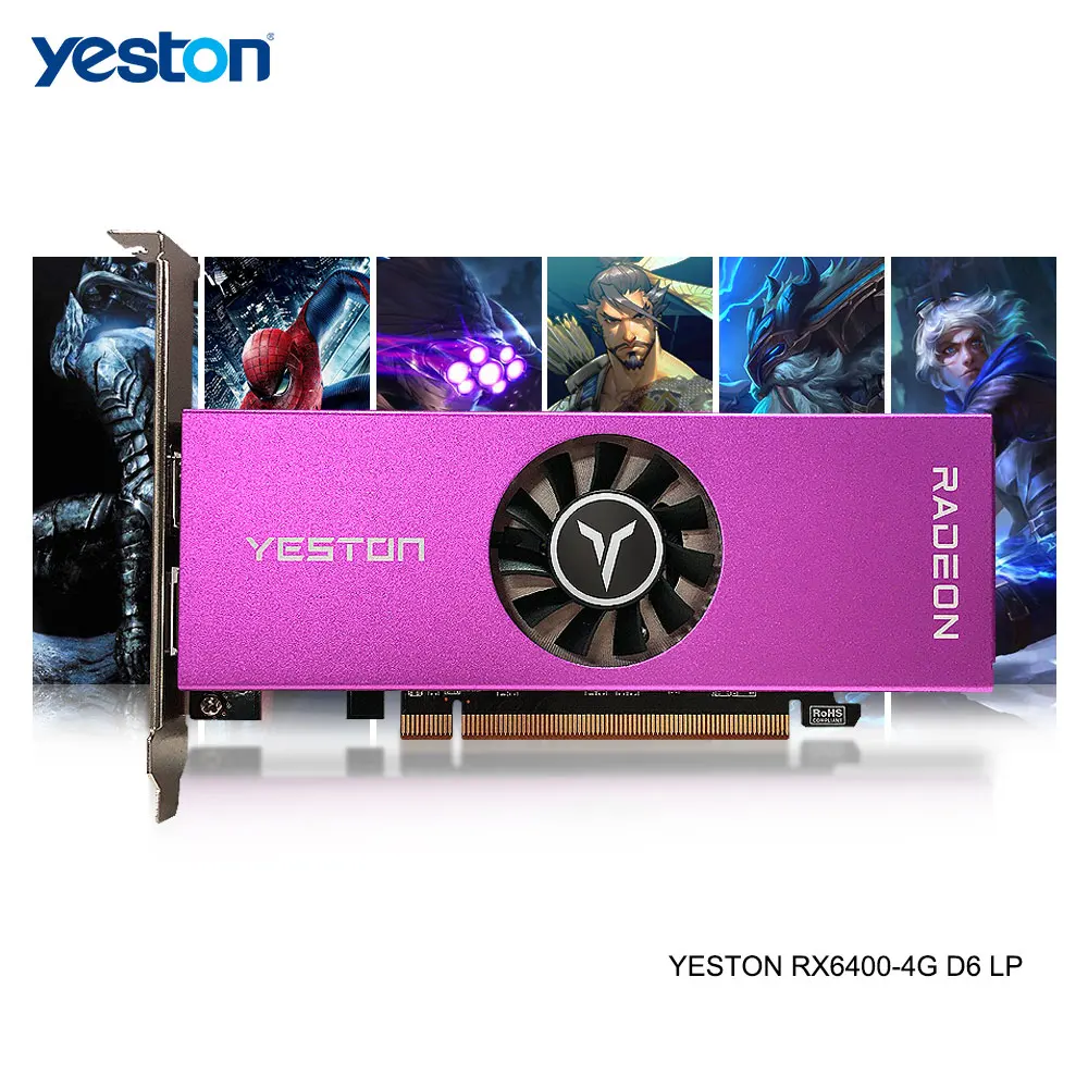 Yeston-Radeon-RX-6400-4GB-GDDR6-64bit-6nm-GPU-Core-2321MHz-Gaming-Video ...