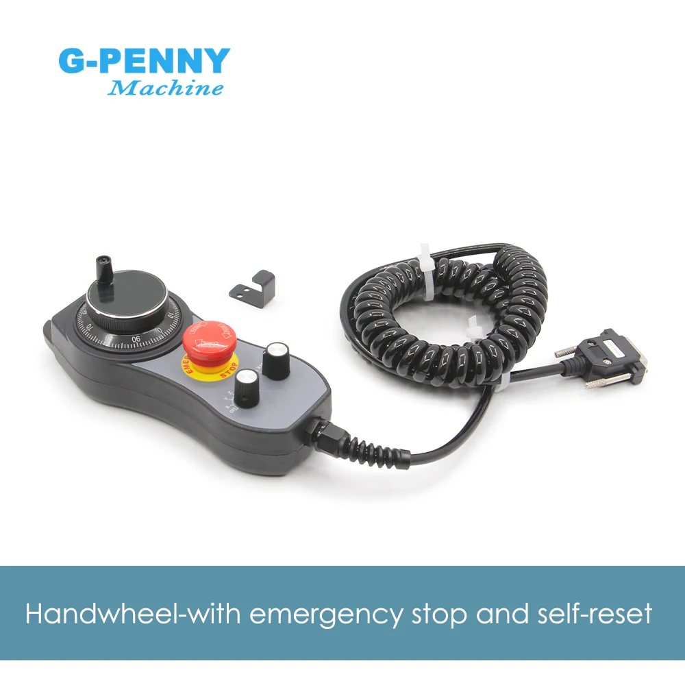 Universal Cnc 6axis Mpg Pendant Hand Wheel 100 Pulse 5v & & Emergency ...